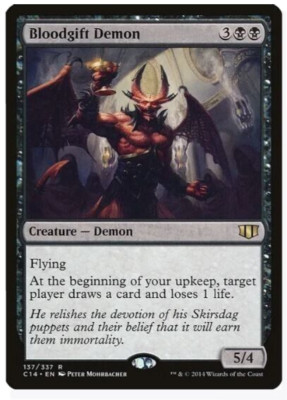 MTG Bloodgift Demon - Commander 2014 (C14) Demon Flying Regular Rare ...