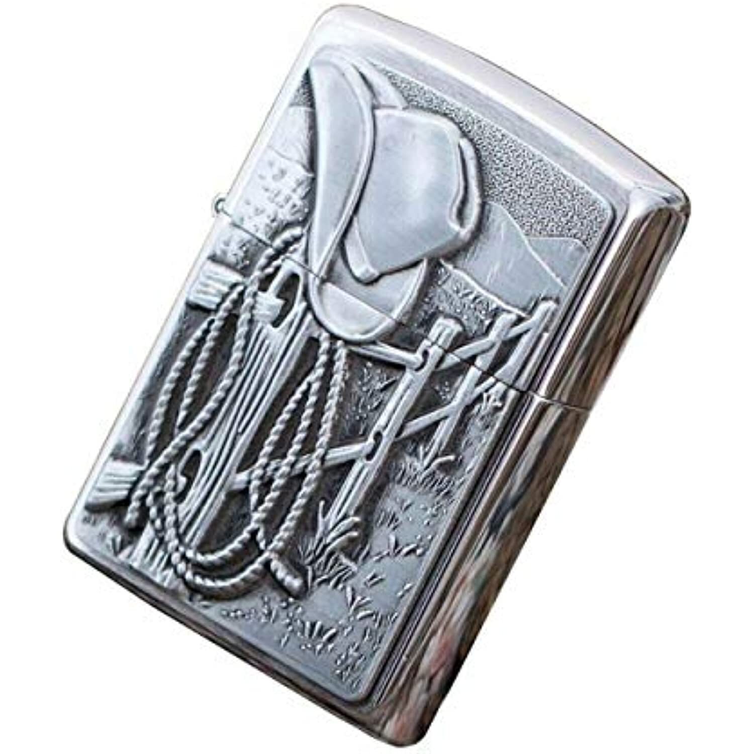 Zippo Zo24879 Resting Cowboy Brushed Chrome Windproof Lighter for sale ...