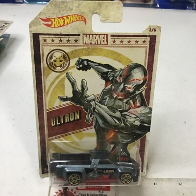 2019 Hot Wheels Marvel Series 2/6 Ultron SOLID MUSCLE Steel-Blue w/Gold ...