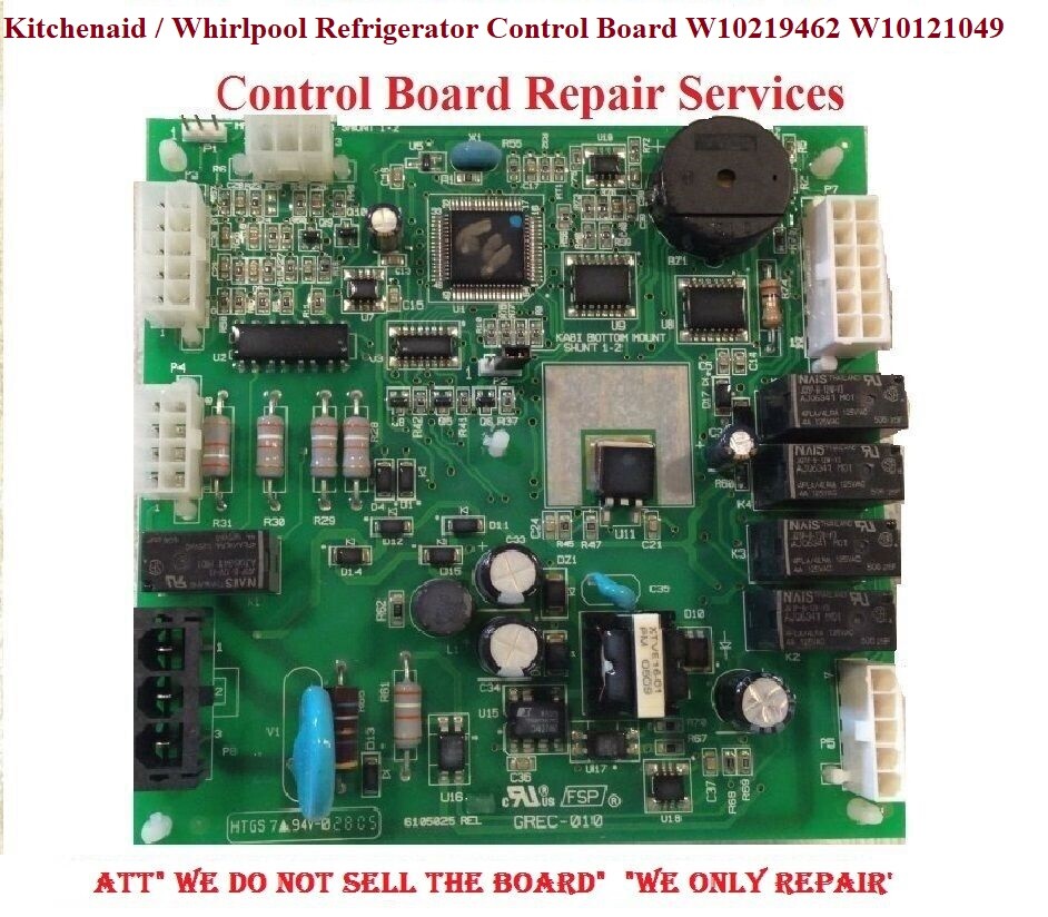 "IN MAIL REPAIR SERVICES". For Whirlpool Control Board W10219462 ...