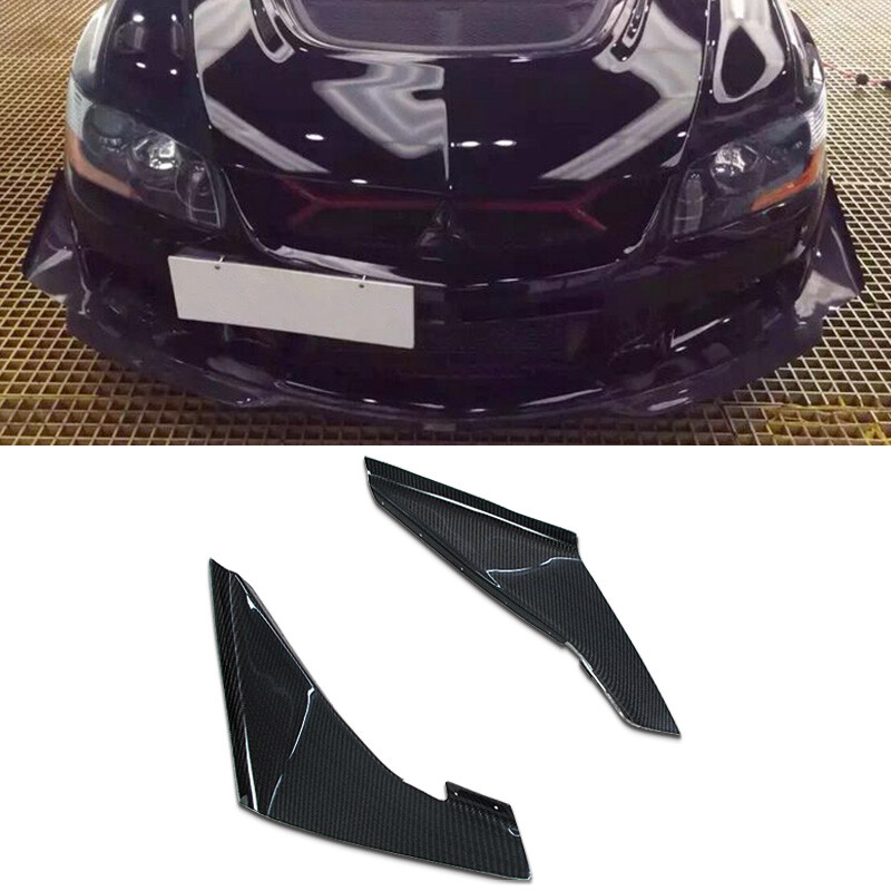 Side Canards Carbon Fiber For 2006 2007 Mitsubishi Lancer Evolution IX ...