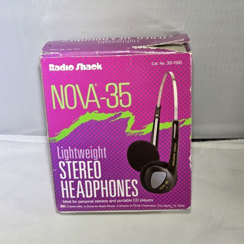 Vintage RadioShack NOVA-35 LIGHTWEIGHT STEREO HEADPHONES 33-1100 | eBay