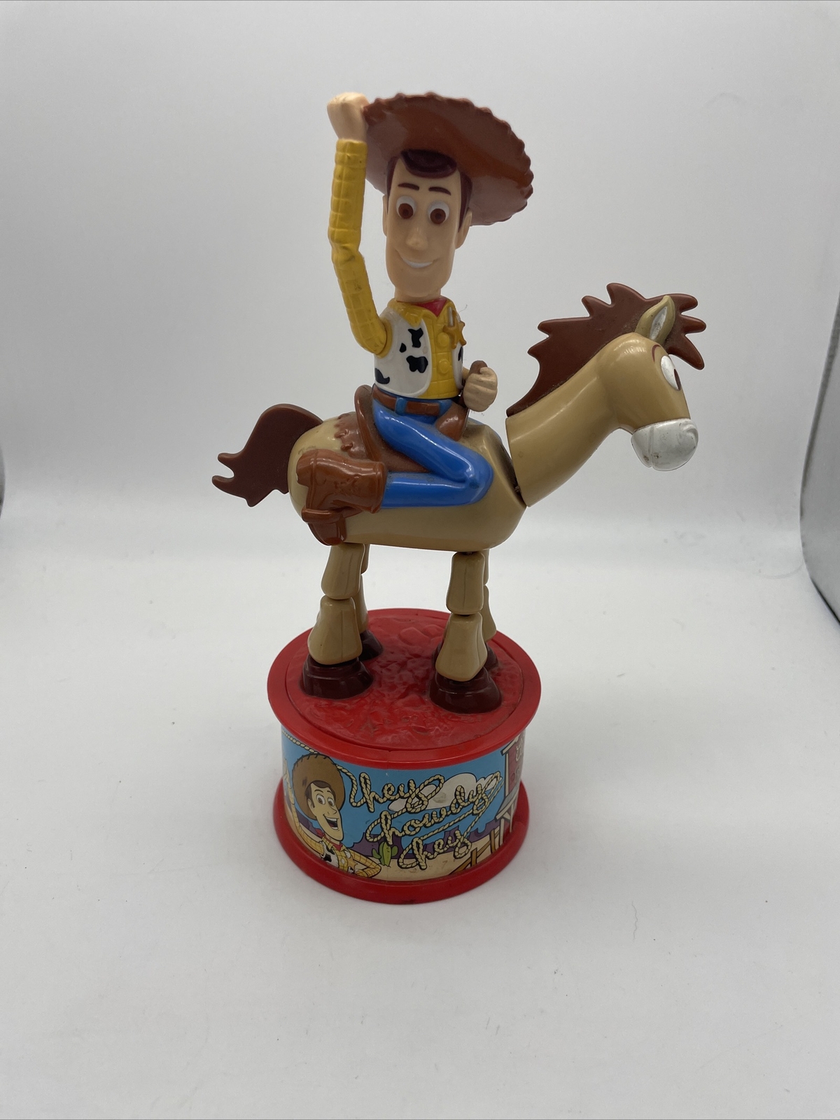 VINTAGE MCDONALDS 1999 TOY STORY WOODY'S ROUND UP WOODY RIDING BULLSEYE ...