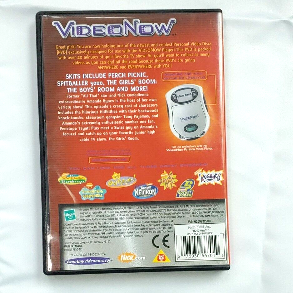 Vintage VideoNow Player, Case, Light & SpongeBob, Amanda and Demo ...