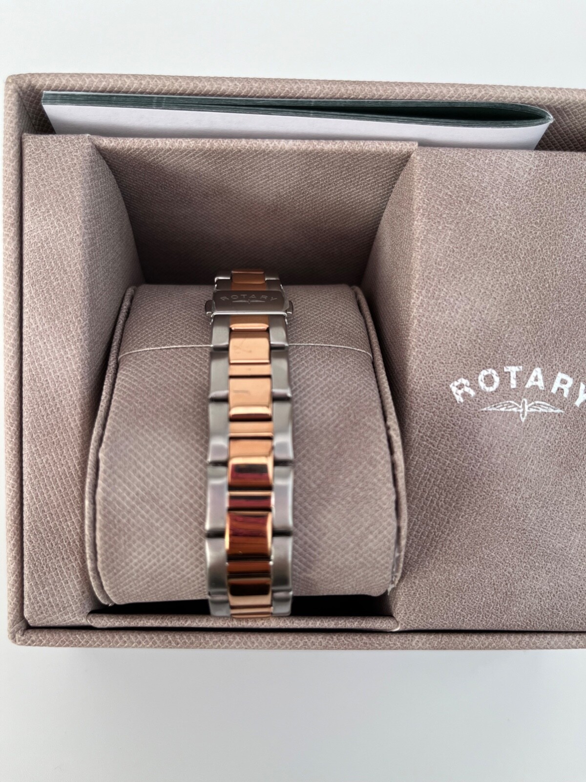 New Rotary Ladies Two Tone Rose Gold Plated Bracelet Watch ex display ...