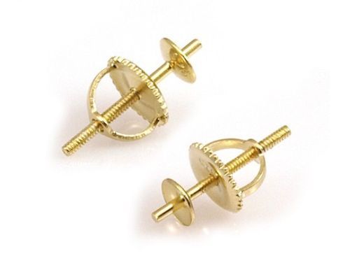 THREADED PEARL CUP POST WITH THREADED BUTTERFLIES (1 PAIR) | eBay