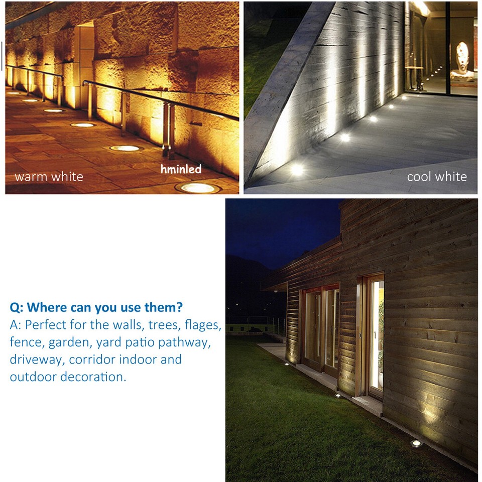 Outdoor LED Underground Light Round 3W 120V In-ground Path Lighting ...