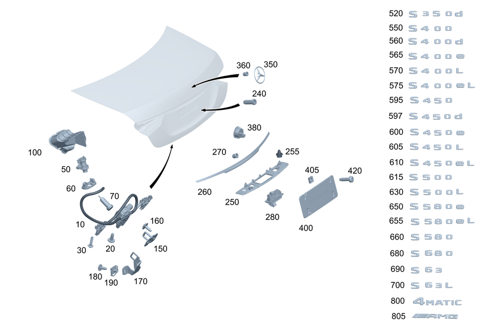 Genuine Mercedes-Benz Model Badge 223-817-58-00 | eBay