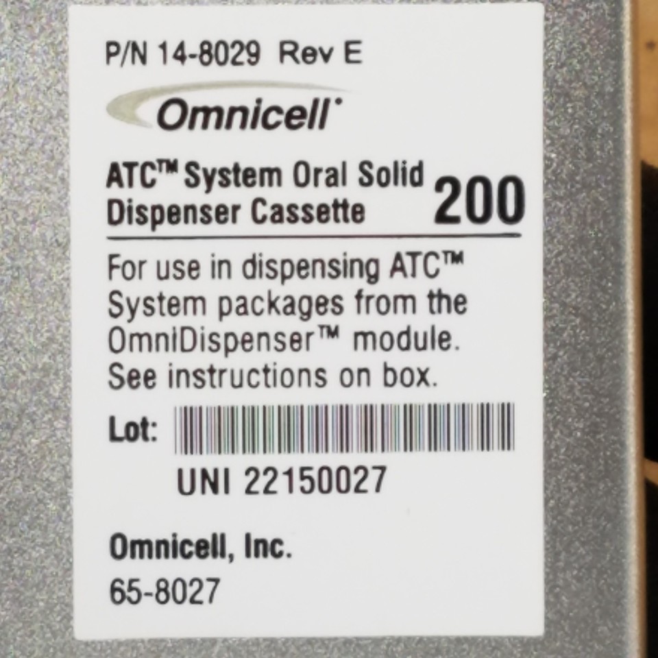 Omnicell 14-8029 Rev E Oral Solid Dispenser Cassette - NEW | eBay