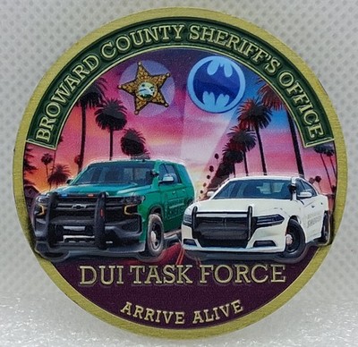 Broward County Sheriffs Office DUI Task Force Challenge Coin | eBay