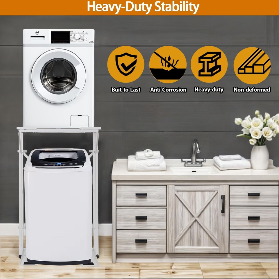 Universal Washer Dryer Stacking Rack Stand Heavy-Duty Carbon Steel ...
