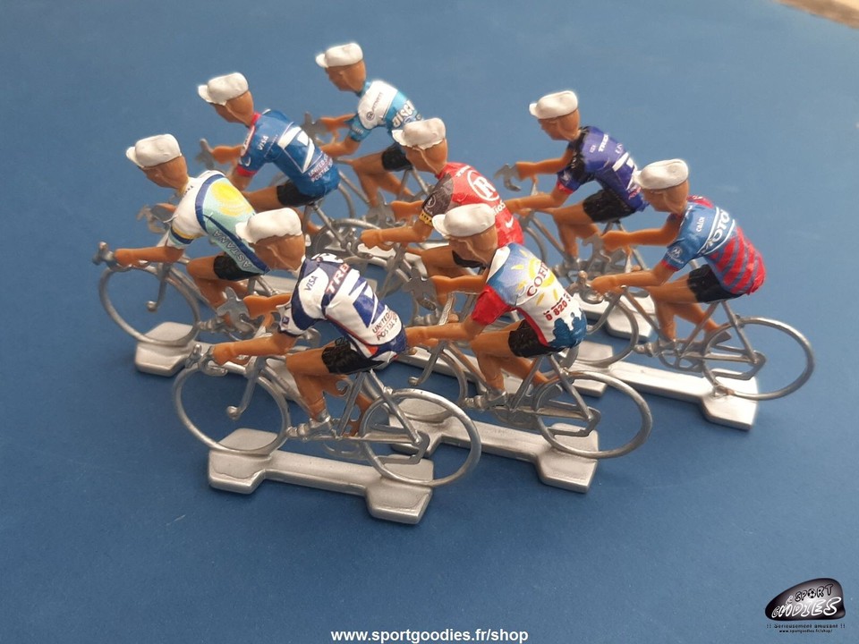 Lot de 8 cyclistes miniatures Lance Armstrong - Echelle 1/32 - Cycling ...