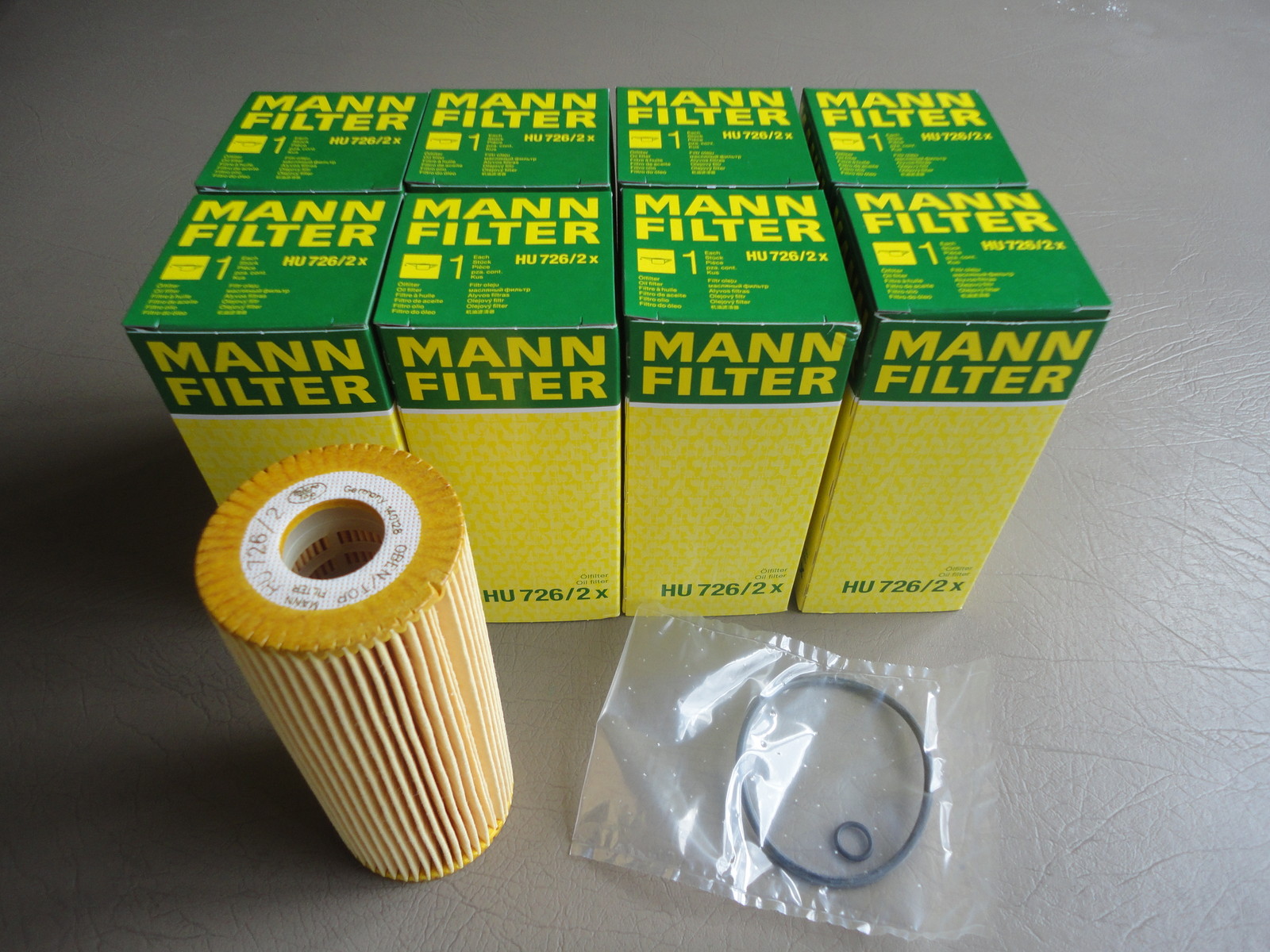 SET OF 8 VW VOLKSWAGEN TDI OIL FILTERS ALH BEW BHW MANN HU 726/2X free ...