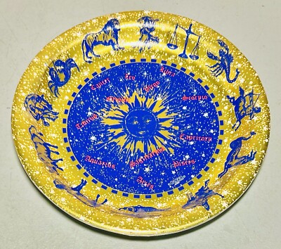 Vintage 90s Celestial Zodiac Astrology Spiritual Gold Paper Plates 8 CT ...