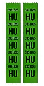 1968-1972 Corvette Decal Kit Front Coil Spring HU 427 & 454 Stdrd ...