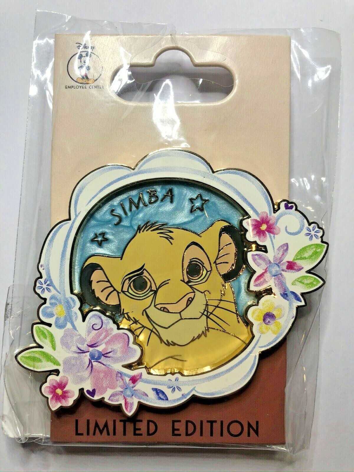 Disney Lion King Baby Simba Framed W/ Flowers & Butterflies Pin LE 250 ...