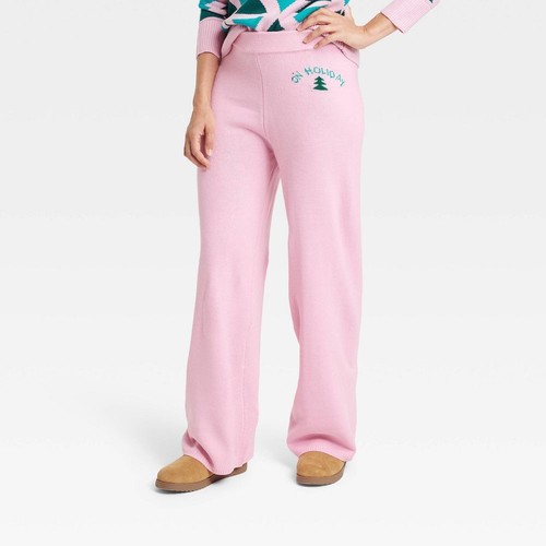 Grayson Threads Women's Classic 27.25" Regular Fit Sweater Pants, Pink ...