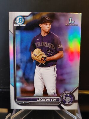 Jackson Cox 2022 1st Bowman Draft Chrome Refractor #BDC-174 - Colorado ...