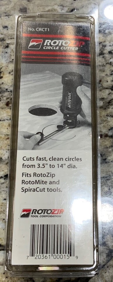 RotoZip 3.5" to 14” Circle Cutter CRCT1 Roto Zip Cuts Circles 3.5 to 14 ...