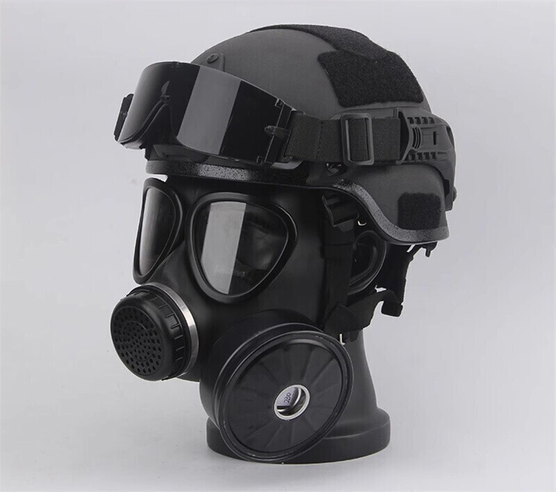MICH Riot Helmets Gas Masks Goggles Field Combat Tactical Helmet Suit ...