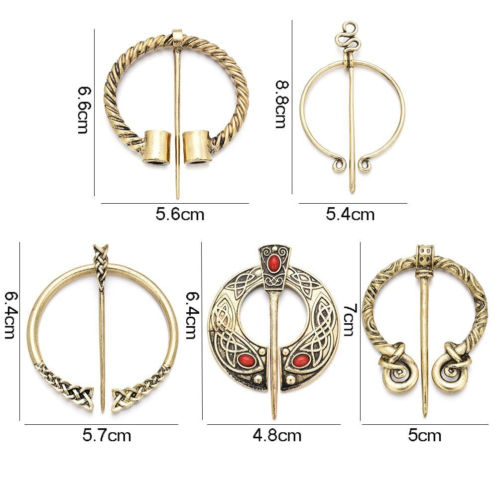 Fashion Jewelry Scarf Brooch Alloy Cloak Pin Medieval Coat Clasp Casual ...