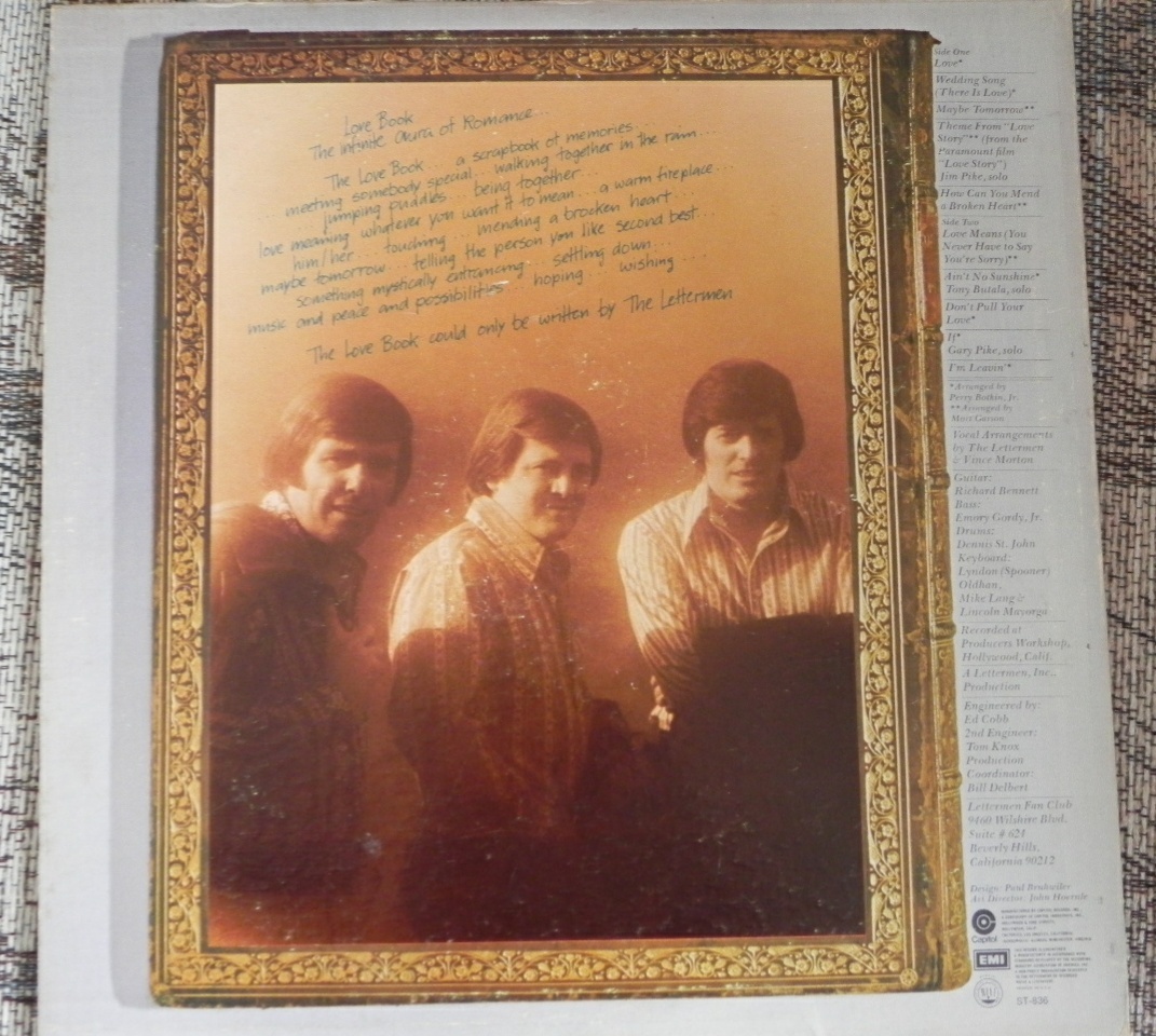 AUTOGRAPHED THE LETTERMEN VINYL ALBUM SIGNED BY TONY BUTALA, JIM PIKE ...