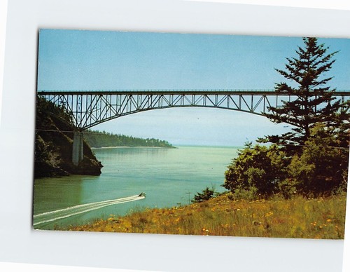 Postcard Deception Pass Bridge Washington USA | eBay