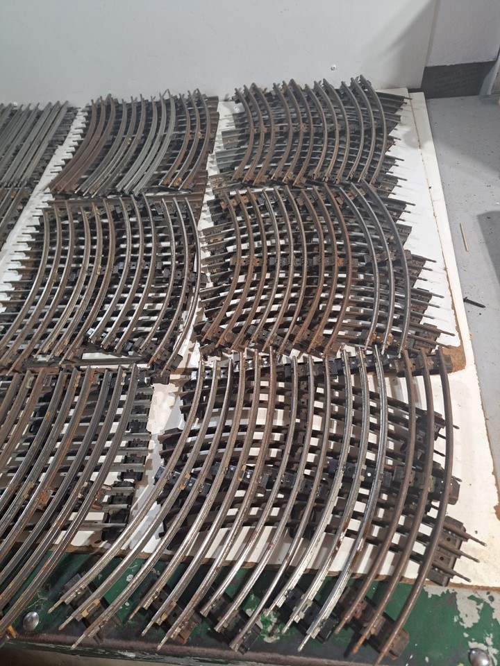 Large Full O Gauge Model Railroad Track Lot (Straights Curves Crossing ...