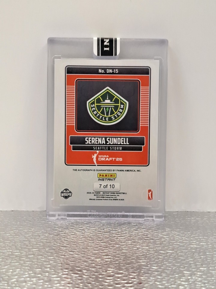 2025 Panini Instant WNBA Draft Night #DN-15 Serena Sundell Water 7/10 ...