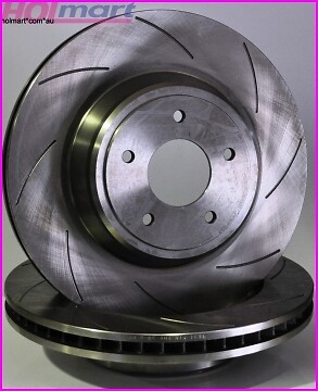 VZ Holden HSV AP Racing 4 Pot Piston Front Slotted Disc Brake's Pair ...