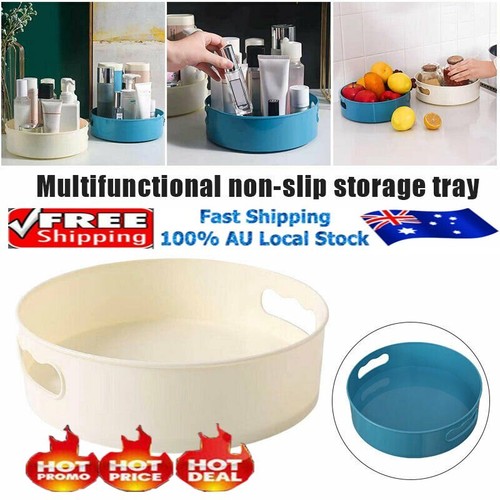 Round Rotating Storage Organiser Revolving Kitchen Condiment Rack Lazy ...