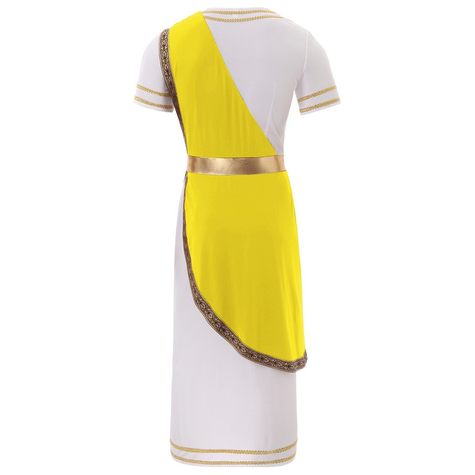 Mens Ancient Greek Toga Short Sleeve Roman Robe Caesar Party Masquerade ...
