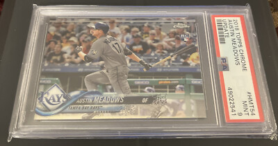 2018 Topps Chrome Update #HMT54 Austin Meadows Rookie RC PSA 9 Tigers ...
