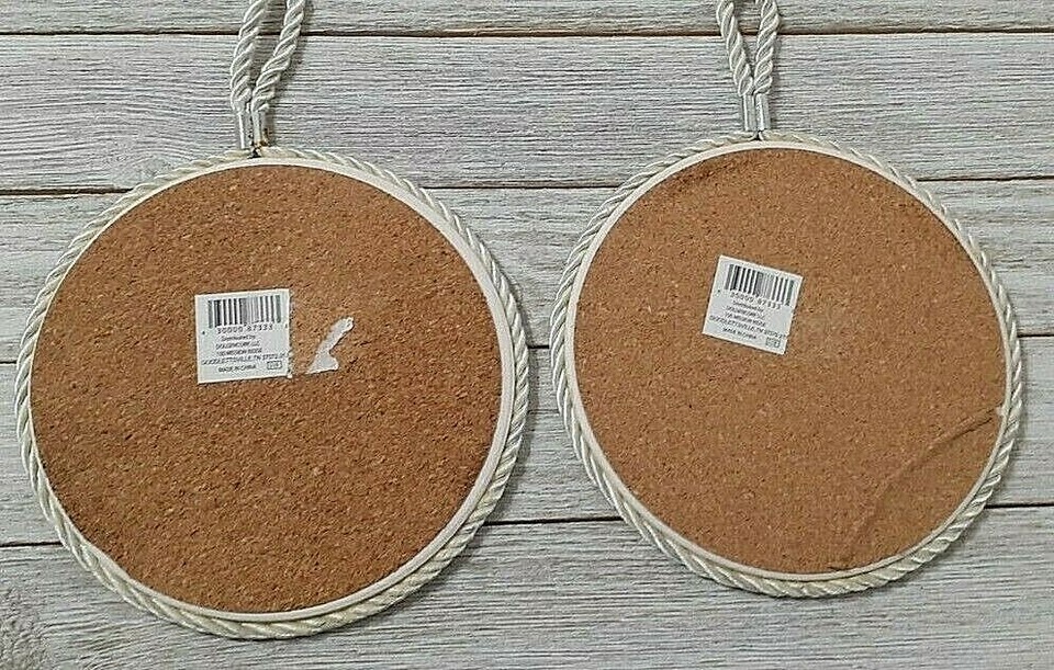 2 Farm Fresh Milk & Eggs Plaques 5.5" Circle White Cord for Hanging | eBay