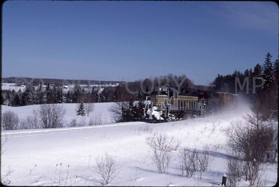 7. ORIG SLIDE Bangor & Aroostook 353 GP38M kicking up the snow Original ...