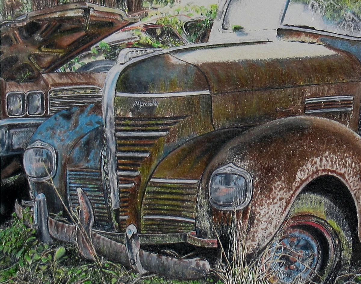 Classic Cars Drawings In Pencil