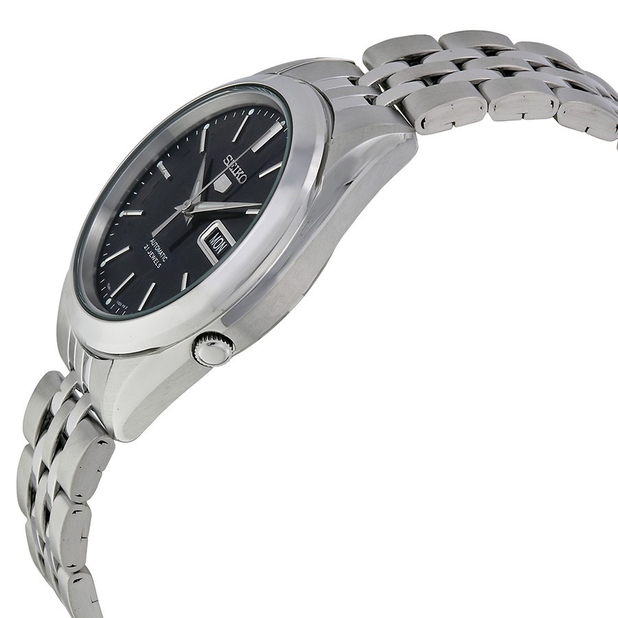 Seiko 5 SNKL23 Automatic Day-Date Black Dial Stainless Steel Mens Watch ...