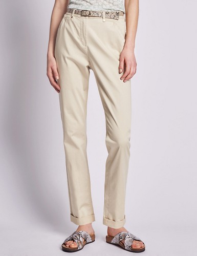 M&S Chinos Ladies Per Una Roma rise cotton rich straight leg RRP £39.50 ...