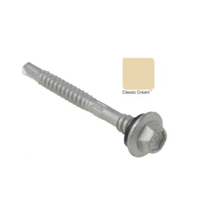 Qty 500 Hex Metal NEO Top Grip 12g-14 x 51mm CLASSIC CREAM SMOOTH CREAM ...