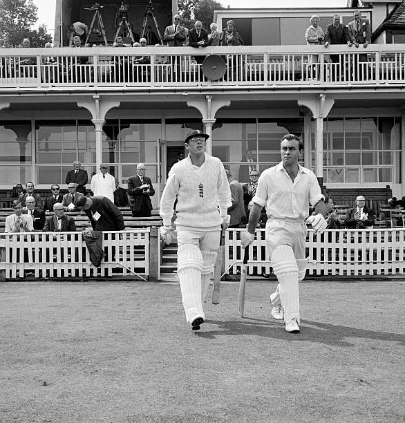 Old Large Cricket Photo Geoff Boycott & John Edrich 3Rd Test Aust V ...