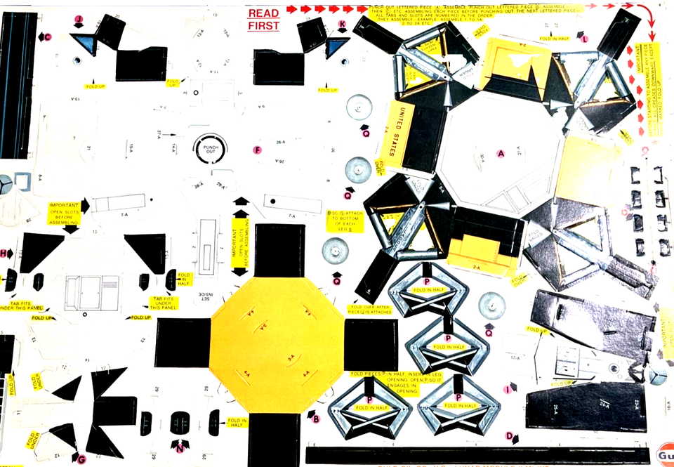 Apollo 11 Lunar Module 🚀 Kit Model Gulf Oil Inc, INSTRUCTION SHEET ONLY ...