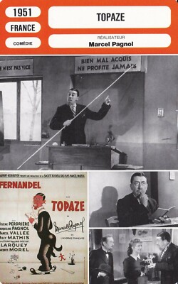FICHE CINEMA : MARCEL PAGNOL - TOPAZE - 1951 | eBay