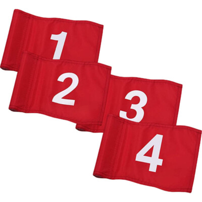 4Pcs Practice Golf Target Flag Golf Flag Numbered Golf Flag for Yard ...