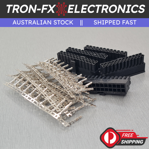 5pcs MX3.0-24P 2x12 Pin Male Header Plug Crimp Housing & Crimp Pins 3mm ...