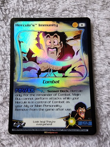 DBZ Dragon Ball Z FOIL Hercule's Immunity 8 CCG Unlimited Fusion Saga ...