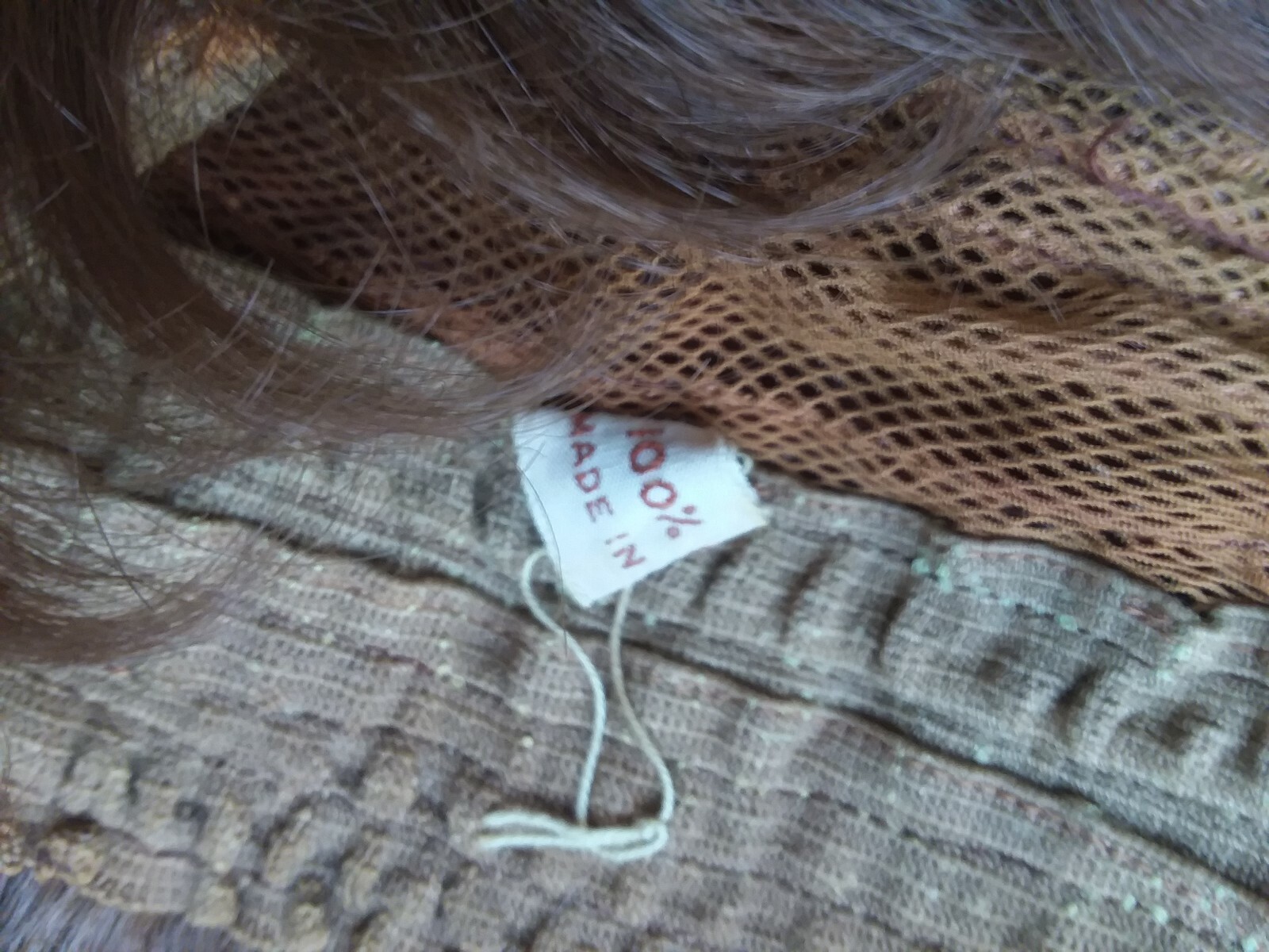 Vintage 70's women's shag wig brunette 100% Dynel Made in Hong Kong | eBay