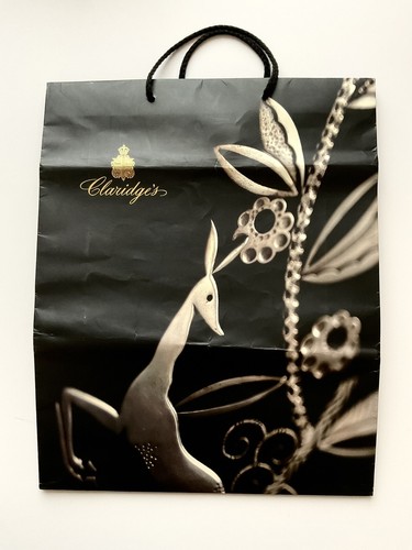 CLARIDGE’S London Art Deco Inspired Large Shopping/Gift Bag, Elegant ...