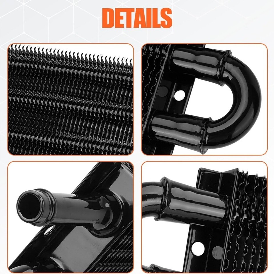 6 Row Universal Remote Transmission Oil Cooler Radiator Converter Kit ...