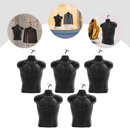 5X Male Mannequin Torso Mannequin Body Torso with Hooks Hollow Back ...