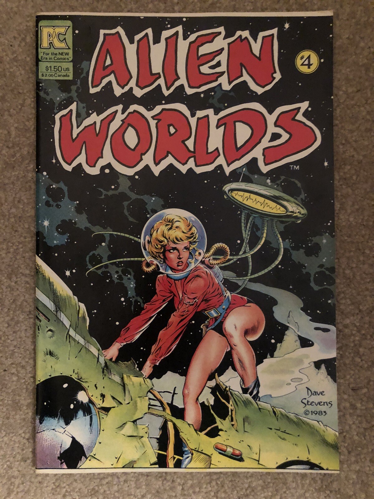 Alien Worlds 4 Dave Stevens Classic Good Girl Interior & cover 1983 VF ...